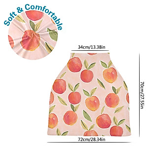 Nursing Cover Breastfeeding Scarf Peaches Painting- Baby Car Seat Covers, Stroller Cover, Carseat Canopy(9rh1b)