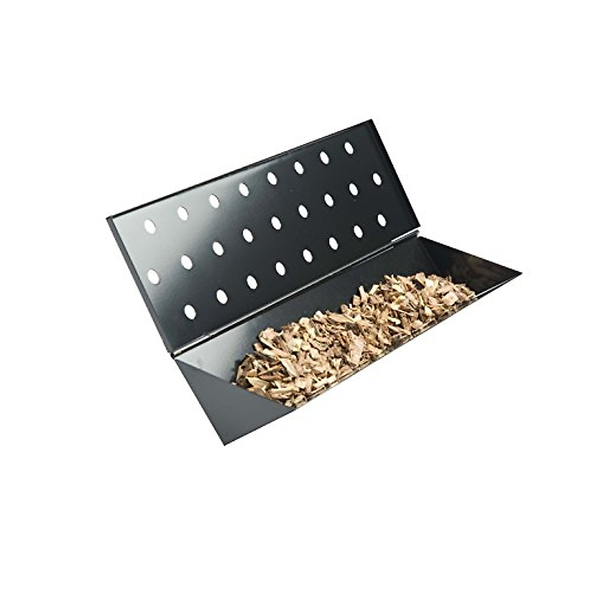 Charcoal Companion Large Nonstick V-Shaped Smoker Box for Gas Grills -- Provides Great Smoky Flavor -- CC4057