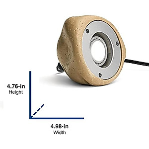 Kichler Showscape Collection #28318; 5-Watt Low Voltage 12Volts, 200-Lumen MR16 Bulb Faux Rock Low Voltage Hardwired LED Spot Light for Walkway, Garden, Patio, Hotel, Residencial, Commercial (4 Pack)