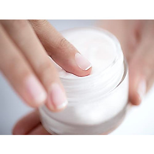 20 Pcs 1 Ounce Plastic Jars Containers Round Screw Lids Cosmetic Jars Leak Proof Clear Containers for Cosmetic, Salves, Balms, Lip Balm or Others, White Lids