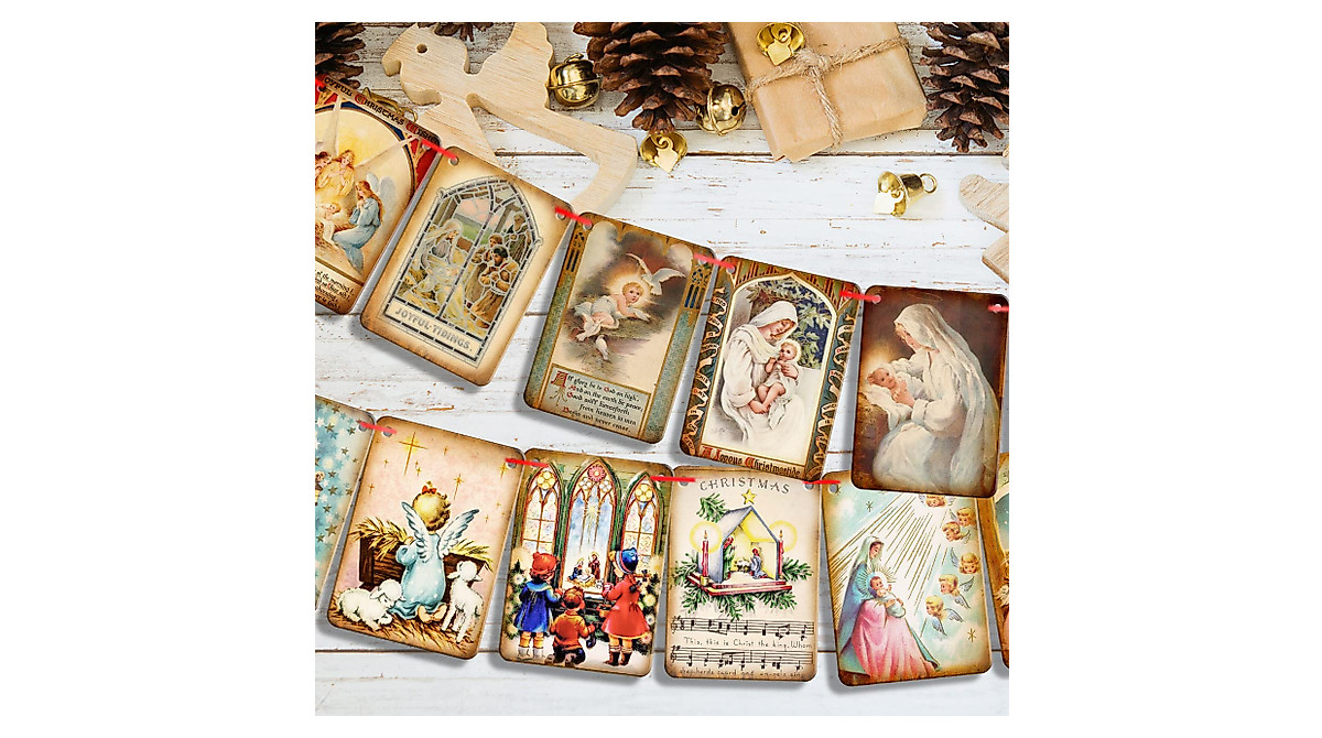 Holy Nativity Christmas Banner - Vintage Religious Holiday Decor