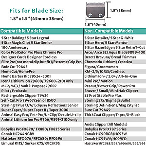 6 Professional Extra Long Hair Clipper Guards Cutting Guides Fits for Most Wahl Clippers, Color Coded Clipper Guards Replacement - 1.25", 1.5", 1.75", 2", 2.25" & 2.5" (#10, 12, 14, 16, 18, 20)
