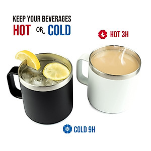 Whiskey Gifts for Men - Probably Whiskey Mug Coffee 14oz Stainless Steel with Lid - Funny Gift Idea for Dad, Camping, Bourbon Lover, Camp, Cup, Travel, Bday, Birthday, Themed, Maybe Scotch Accessories