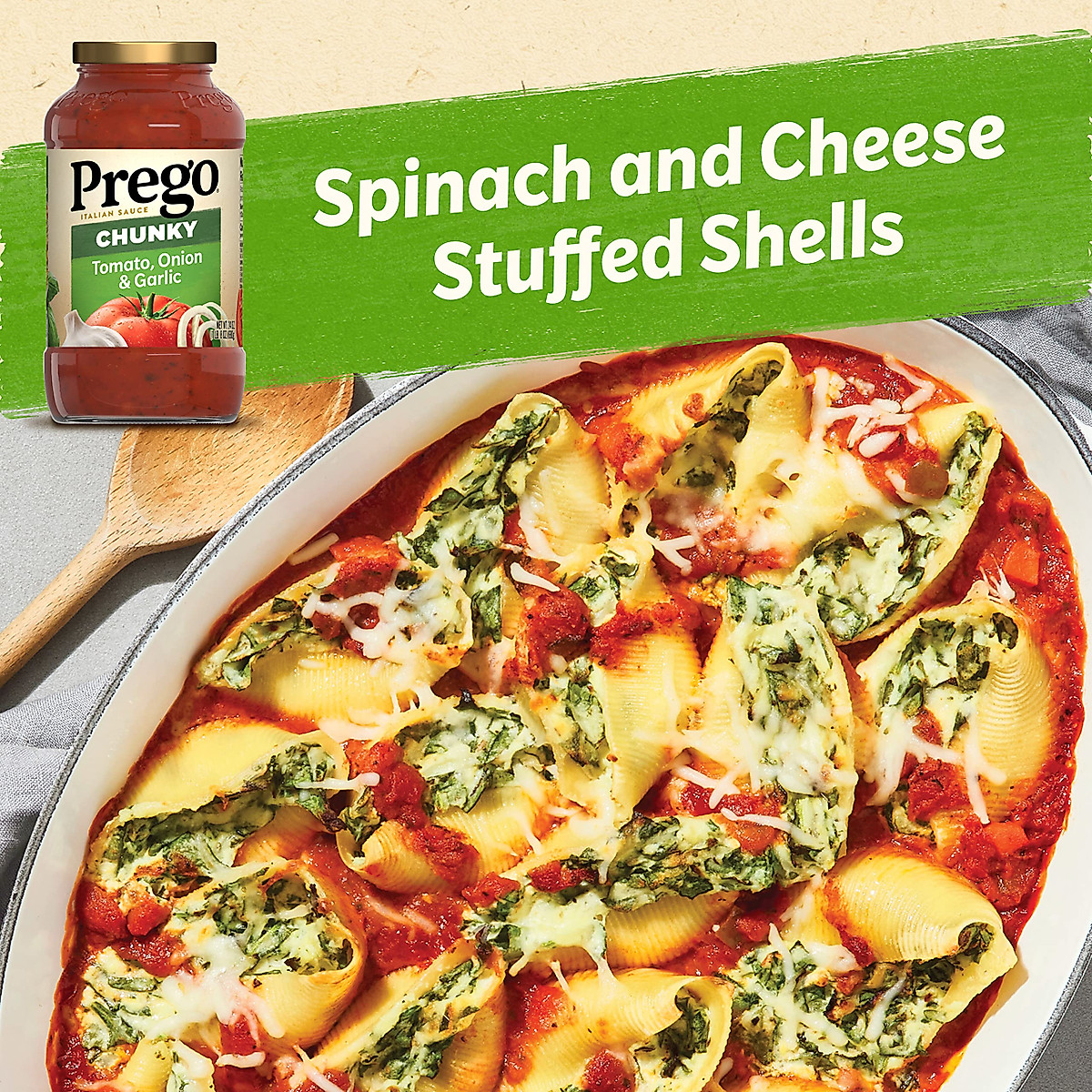 Prego Chunky Tomato with Garlic and Onion Pasta Sauce, 24 Oz Jar (Case of 12)