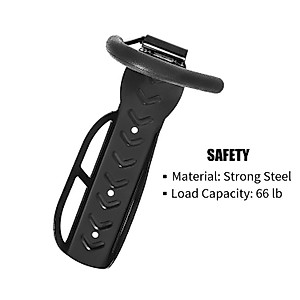 Auwey Bike Rack Garage Hanger Wall Mount Hook Rack Holder Bicycle Hanger Storage Vertical Bike Hook for Indoor Shed, Heavy Duty Holds up to 66 lb