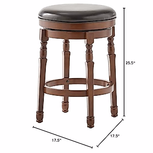 Christopher Knight Home Waldo Reconstituted Leather Counter Stools, 2-Pcs Set, Chocolate Brown