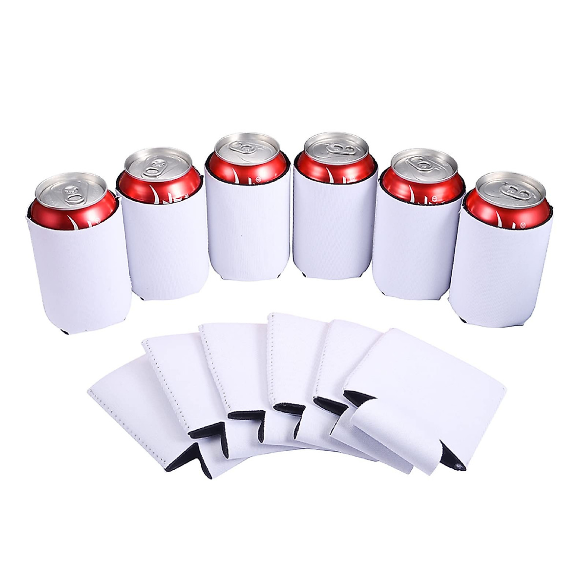 Beer Can Cooler Sleeves Blank, Neoprene Beer Can Sleeves Beer Can Coolers Covers for 12oz Cans Bottles,Personalized Sublimation Sleeves for Weddings, Bachelorette Parties, HTV Projects, 24 Pack
