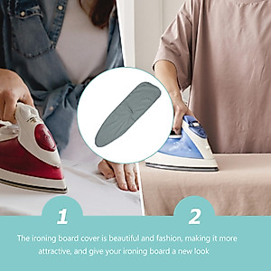 Zerodeko Ironing Board Cloth Iron Table Cover Ironing Cover Cloth Iron Board Mat Ironing Board Pad Non Stick Iron Board Cover Ironing Board Protector The Door Travel Pure Cotton