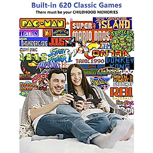 Fordim Retro Game Console,2 Classic Controller, AV Output NES Game Console, Built in 620 Classic Games,Plug and Play Video Game Console for TV, Ideal Gift for Kids and Adult