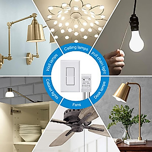 Wireless Light Switch and Receiver Kit, Ortis 300ft RF Range Wireless Wall Switches for Lights, Fans, Battery Included, No Wiring Needed