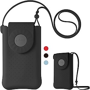 BONE Crossbody Phone Bubble Bag 1, Cell Phone Purse with Shock-Absorbing Design & Magnetic Closure, Adjustable Silicone Shoulder Lanyard Strap (Black)