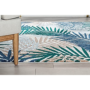 Well Woven Sono Blue Palms Botanical (5'3" x 7'3") Area Rug