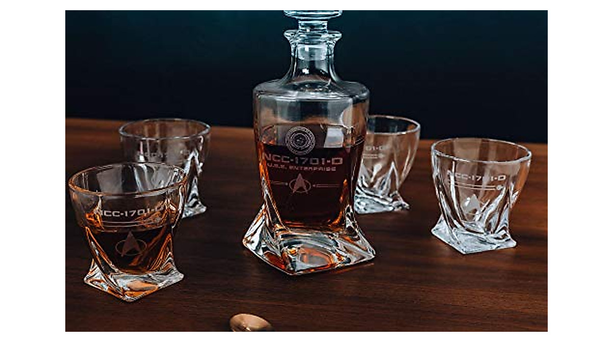 Star Trek Whiskey Decanter Set - USS Enterprise Home Barware Collection