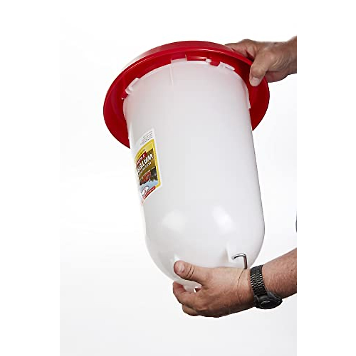 Plastic Poultry Drinker (3 Gallon) - Little Giant - Heavy Duty Plastic Gravity Fed Water Container Jar (Red) (Item No. 7906)