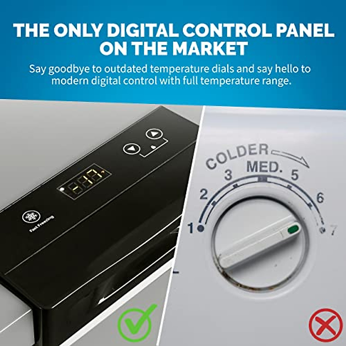 Newair 5 Cu. Ft. Mini Deep Chest Freezer and Refrigerator in Cool Gray with Digital Temperature Control, Fast Freeze Mode, Stay-Open Lid, Removeable Storage Basket, Self-Diagnostic Program