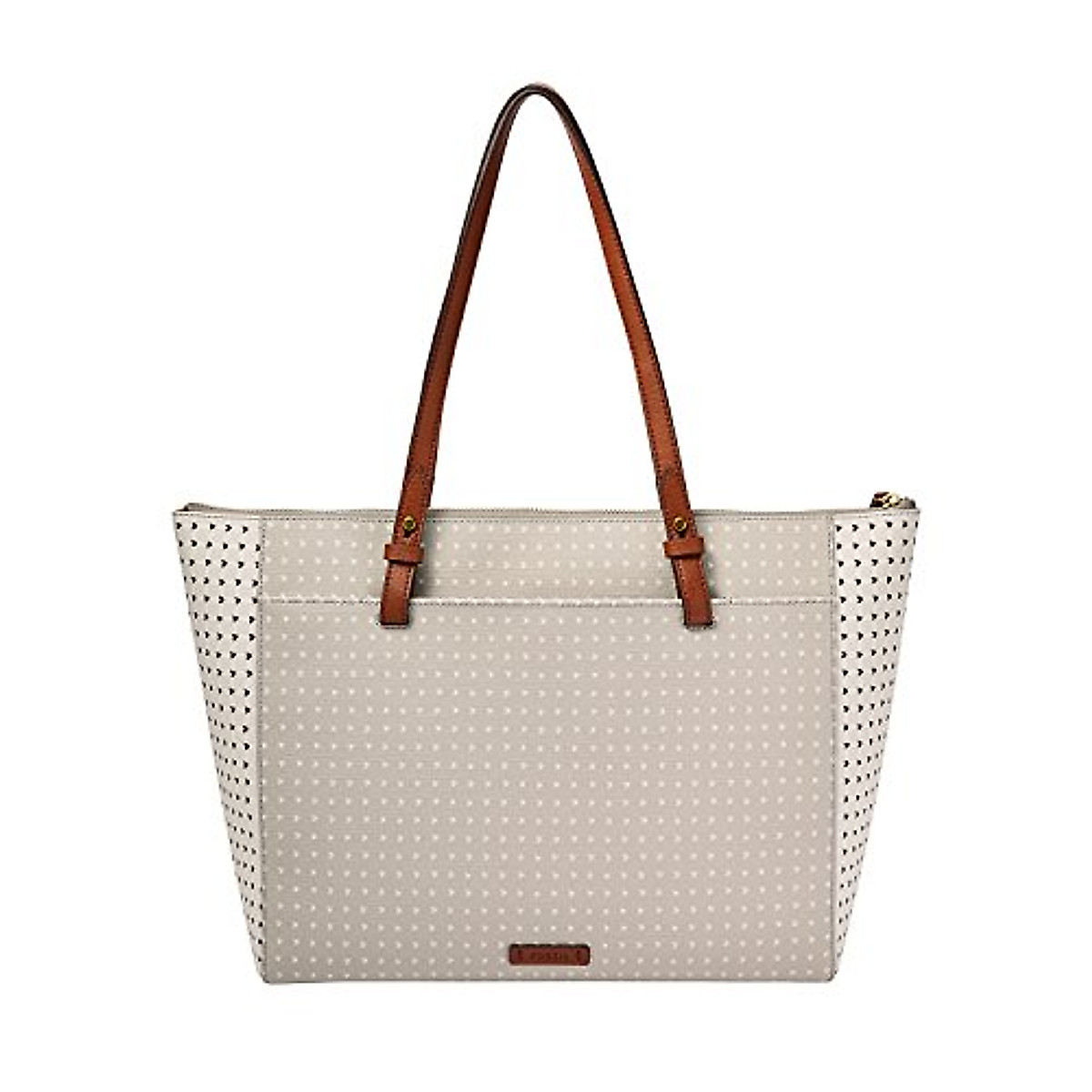 Fossil Women's Rachel Faux Leather Tote Bag Purse Handbag, Hearts (Model: ZB7446745)