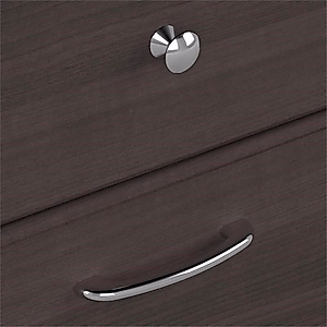 Bush Furniture Cabot 60W L Shaped Computer Desk with Drawers, Heather Gray