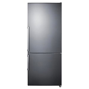 Summit FFBF284SSIM 28" Wide Bottom Freezer Refrigerator, Icemaker, 13.8 cu.ft, Stainless Steel Door, LED Lighting, ENERGY STAR Certified, Perfect for Apartments and Small Kitchen