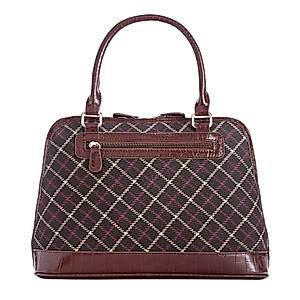 Giani Bernini Plaid Croco Dome Satchel