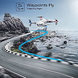 SIMREX X500 mini Drone Optical Flow Positioning RC Quadcopter with 720P HD Camera, Altitude Hold Headless Mode, Foldable FPV Drones WiFi Live Video 3D Flips Easy Fly Steady for Learning Gray