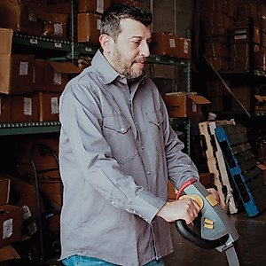 Flame Resistant FR Shirt - 100% C - Light Weight (Large, Royal Blue)