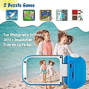 Camera for Kids 3-10 Years,Kids Digital Camera Christmas Birthday Gifts for Boys and Girls,2.4 Inch 1080p Dual Lens Children Video Camera Toys (32G)