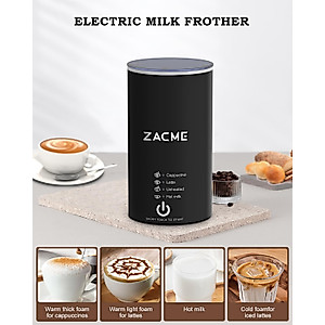 ZACME 4IN1 Single Serve Coffee Maker for K Cup &Ground, Small Coffee Machine with Milk Frother & Grinder, 5 Brew Size, 28oz Water Tank, Adjustable Drip Tray