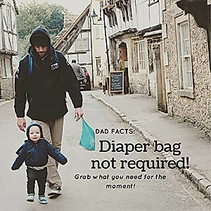 MOTHER LOAD Turquoise Diaper Bag Organizer for Diapers, Wipes and Cream, Machine Washable, Diaper Organizer with Changing Pad & Wrist-let. A Mommy Must Have for All Babies Needs