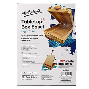 Mont Marte Tabletop Easels for Painting, Desk Box Easels for Kids Adults&Artists,Beech Wood