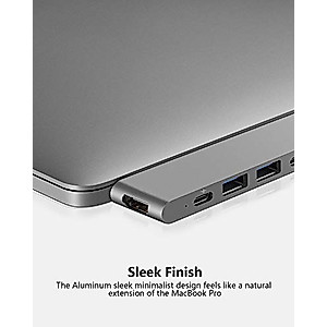 Purgo USB C Hub for MacBook Pro 13 M2 Air 2022/2021-2018, MacBook Adapter with 4K HDMI, 100W PD, 40Gbps TB3 5K@60Hz, USB-C, 2 USB 3.0 and SD/Micro Card Readers