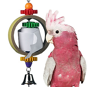 Super Bird Creations SB628 Tape Dispenser Bird Toy, Large Bird SIze, 14" x 5"