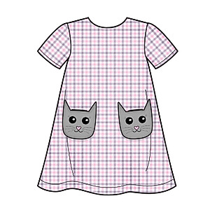 New Look Children's Novelty Dress Sewing Pattern Packet, Design Code S9365, Sizes 3-4-5-6-7-8, Multicolor