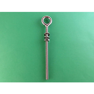 US STAINLESS 2 Pieces Stainless Steel 316 M6 Eye Bolt 6mm x 100mm Marine Grade Pitch of 1