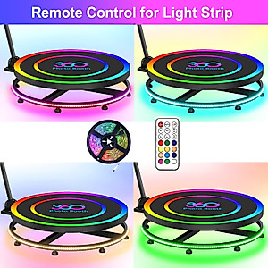 360 Photo Booth Machine for Parties, Weddings, Live Streaming,360 Spin Photo Booth Stand Free Custom Logo.360 Camera Booth Machines with Flight Case 80cm 31.5''