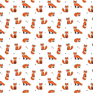 Stesha Party Fox Woodland Animal Gift Wrapping Paper - Folded Flat 30 x 20 Inch (3 Sheets)