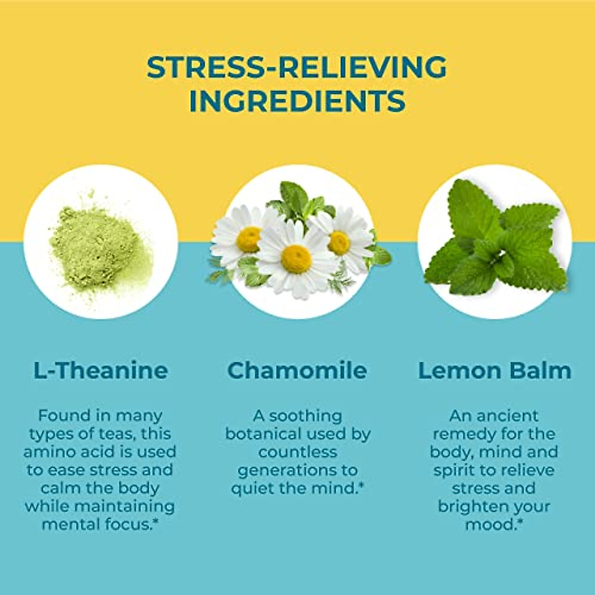 Stress Busters Gummies by Hyland's Naturals, Calm and Focus with L-Theanine, Chamomile and Lemon Balm, 60 Vegan Gummies (30 Days)