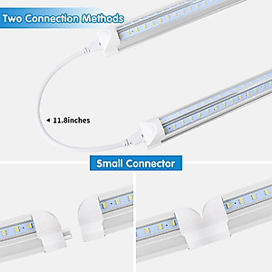 AQIQUUT Led Shop Light 2ft, Led Shop Light,25W 6500K 3200LM Clear Cover,T8 LED Light Fixture,Ceiling and Utility Shop Lights, Linkable Light Fixture for Room, Garage, Workbench, Warehouse(2-Pack)