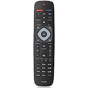 Gvirtue NH500UP/PHI-958 Replacement Remote Fits for Philips LED LCD TV Smart Ultra HDTV 50PFL5601/F7 65PFL5602/F7 55PFL5602/F7 50PFL5602/F7 43PFL5602/F7 32PFL4902/F7 40PFL4901/F7 43PFL4901/F7