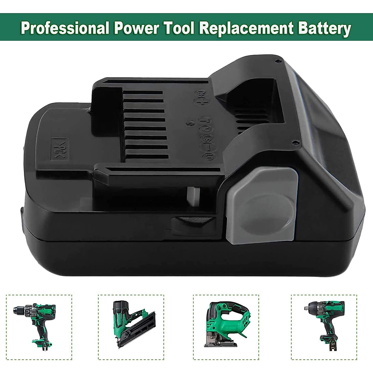 Hanaix 3.0Ah 18V Battery for Hitachi BSL1815X BSL1815S BSL1830 BSL1830C 330139 330557 339782 Li-ion Replacement Battery Slide Style