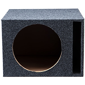 American Sound Connection Car Audio Single 12" Vented Subwoofer Stereo Sub Box Ported Enclosure 5/8" MDF