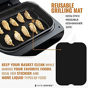 Air Fryer Liner Accessories for Ninja Foodi XL Smart FG551 6-in-1 Indoor Grill, Reusable Heat Resistant Mat for Air Fryer, Ninja Foodi Accessories, Easy Clean Replacement for Parchment Paper