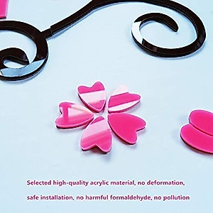 VALKEM 3D Acrylic Stereoscopic Photo Wall Tree Wall Simple Creative Photo Collage Frame Red Green Blue Multi Picture Photo Frames Wall Set Living Room Office Photo Frame Wall Decoration (Color : Red