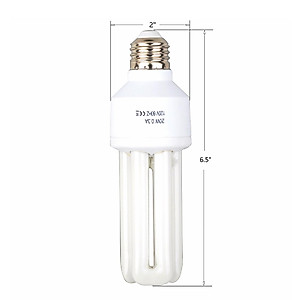 Sundew Compact Flourescent Bird Lamp,2.4 UVB Light Bulb,20W,E26 Screw Thread