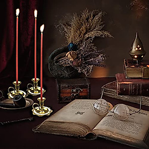 33 Natural 100% Beeswax Taper Candles 11 inch Tall Blessed Church Jerusalem Holy Land Candles (Red)