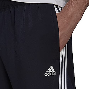 adidas Men's Essentials Warm-Up Slim Tapered 3-Stripes Tracksuit Bottoms, Legend Ink/White, Large