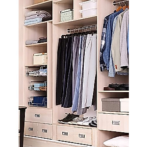 SMARTOR Pant Hangers & Skirt Hangers - Clips Hangers for Shorts, Shirts, Jeans, Dresses, Slacks, Coats, Clothes - Durable, Black Pant Hangers, Plastic Pant Hangers with Clips, Space Saving - 10 Pack