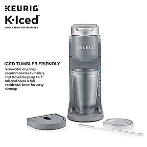 Keurig K-Iced Single Serve Coffee Maker, Gray