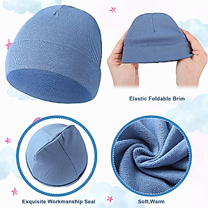 Newcotte 6 Pcs Preemie Baby Hats Cotton Preemie Caps Warm Newborn Beanie Premature Hat for Nicu Premature Boy Girl(Classic Color,Single Style)