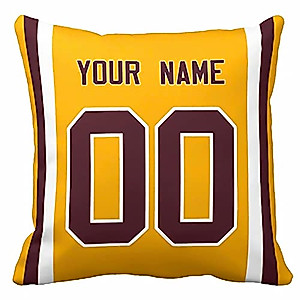 Throw Pillow 2 Packs Custom Any Name and Number for Men Youth Boy Gift