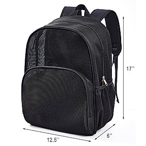 COVAX Heavy Duty Mesh Backpack, See Through College Student Backpack